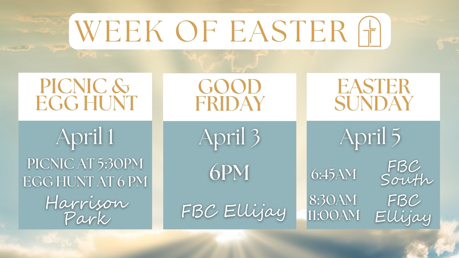 First Baptist Church of Ellijay | WEEK OF EASTER