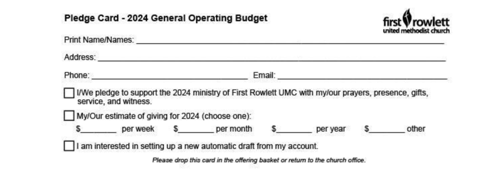 First Rowlett United Methodist Church | GIVE NOW