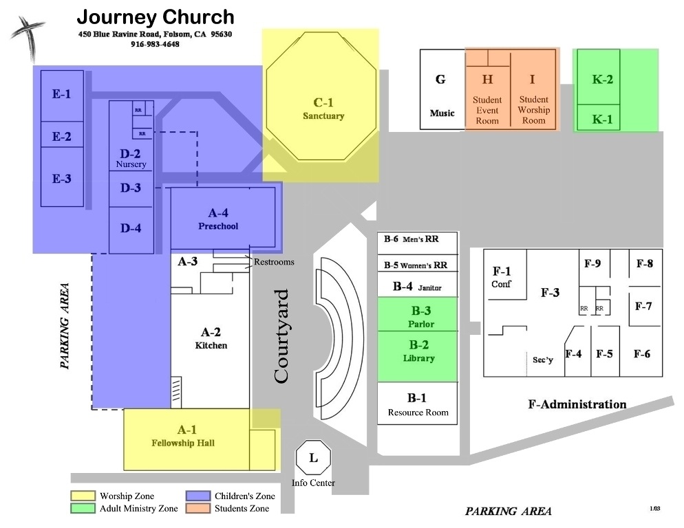 Journey Presbyterian Church of Folsom | Campus Map
