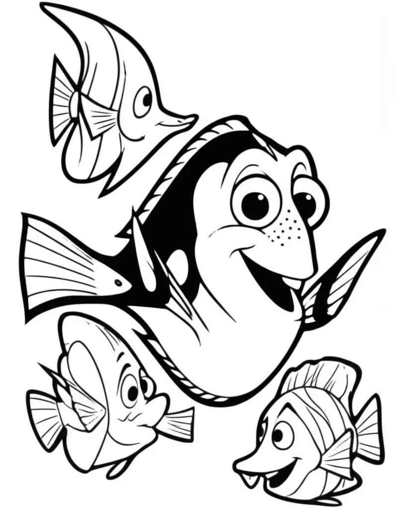 Finding Nemo Dory Coloring Pages - Disney Coloring Pages