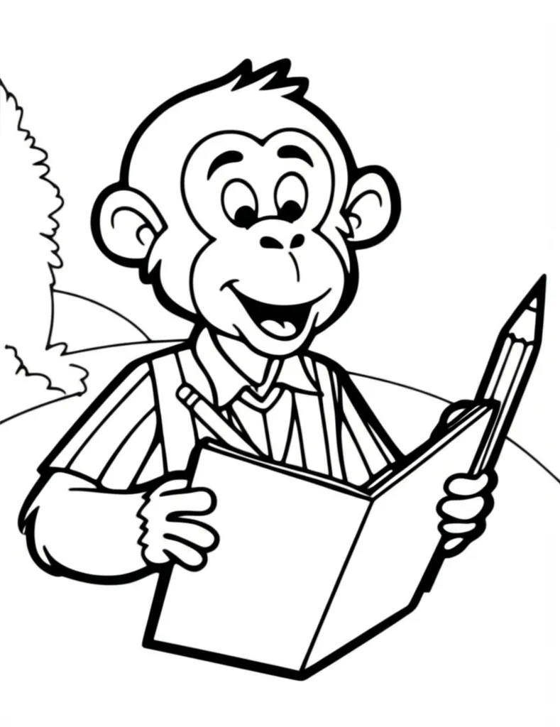 A Monkey Referee Taking Notes In His Notebook While Watching The Game ...