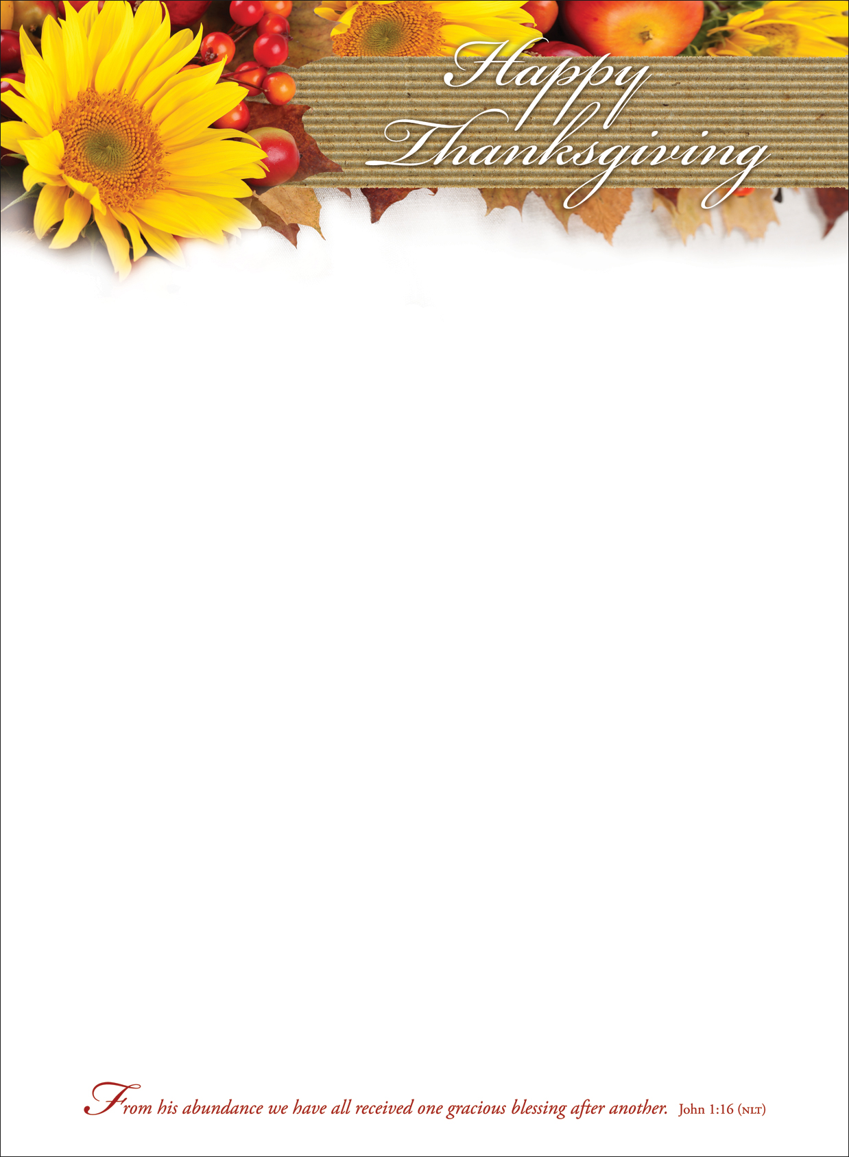 Thanksgiving Letter Head Borders