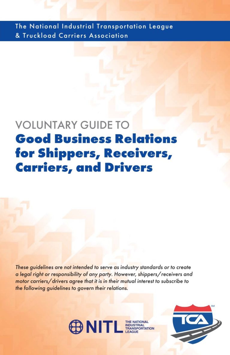 Leading the Way: NITL & TCA Emphasize Reasonable and Common-Sense Treatment of the Four Primary ...