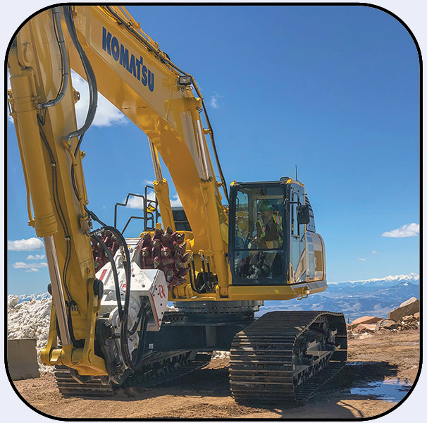 AQ-5 on Komatsu PC490 Drum Cutter at Pike's Peak | Antraquip ...
