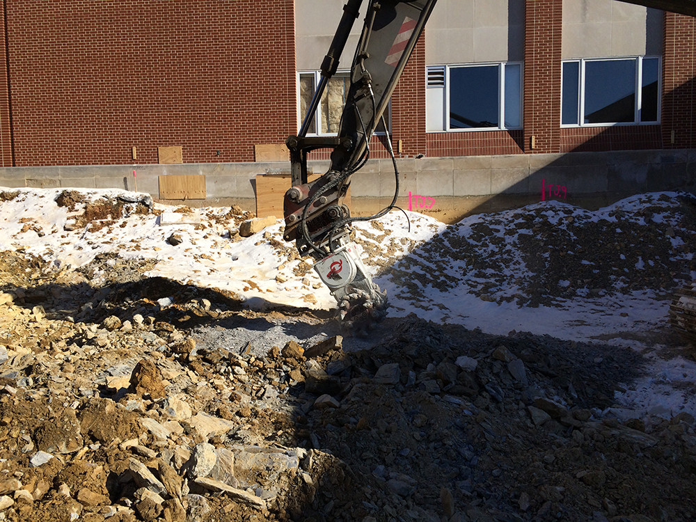 AQ-4 on EC330 Rock Excavation for Hospital Expansion | Antraquip