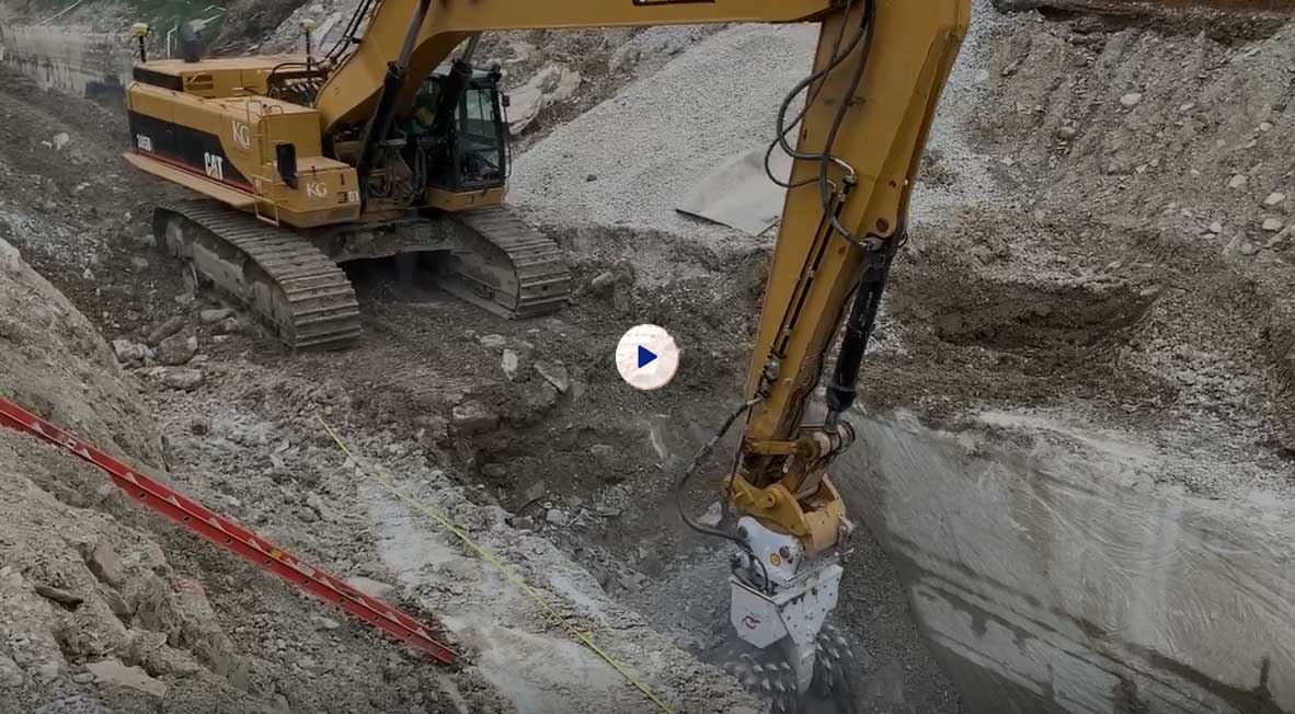 AQ-6 Trenching Limestone with Compressive Strength Ranging 18,000-30 ...