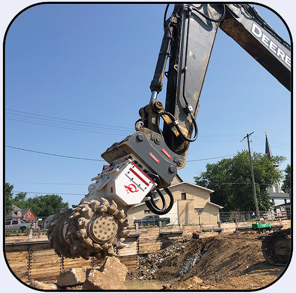 AQ-6 on JD850 with Oil Quick Coupler on Major Pipeline Project in Hard ...