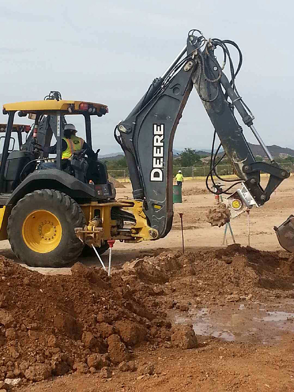 AQ-2 Roadheader on John Deere Backhoe Loader Trenching in Phoenix ...