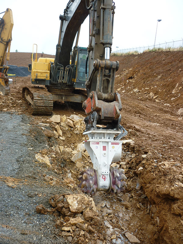 AQ4 on EC330 Trenching Hard Limestone| Antraquip Corporation