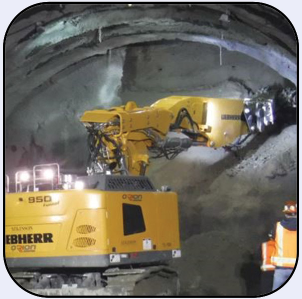 AQ-4XL Cutter on Liebherr 950T for Tunnel Excavation in Seattle ...