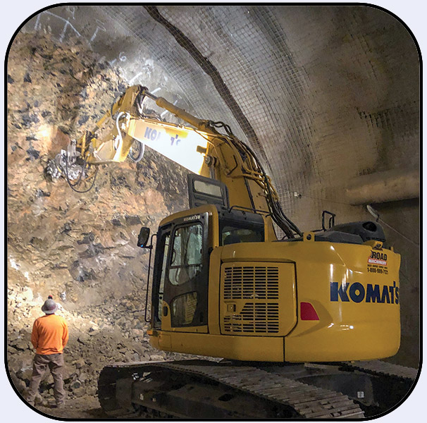 Drum Cutter AQ-3XL on PC238 Commercial Wine Cave Excavation in Napa, CA | Antraquip | Antraquip ...