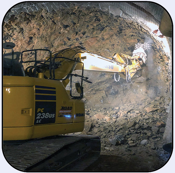 Drum Cutter AQ-3XL on PC238 Commercial Wine Cave Excavation in Napa, CA | Antraquip | Antraquip ...