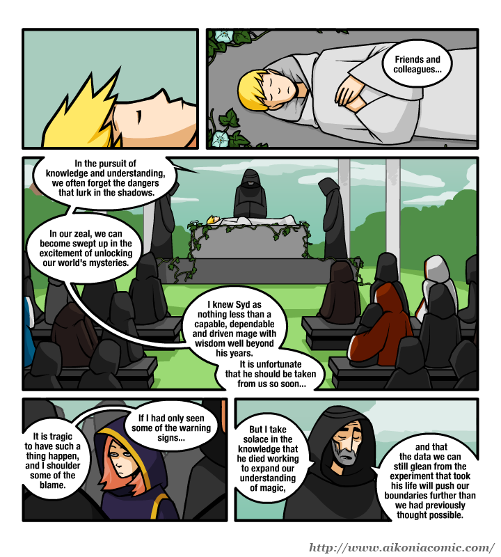 Aikonia on The Duck : Chapter I: Page 19: Funeral for a Friend