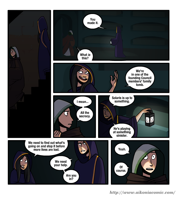 Aikonia on The Duck : Chapter I: Page 29: The Council Family Tomb
