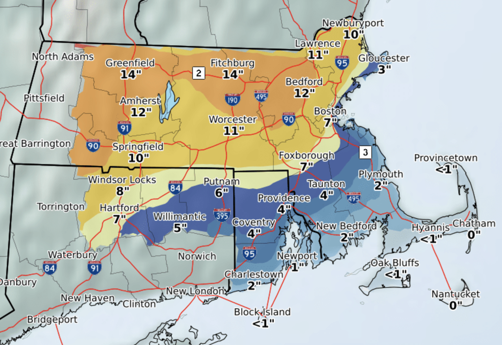 New Storm Update: Snowfall Accumulation for RI - 4 to… | Go Local Prov