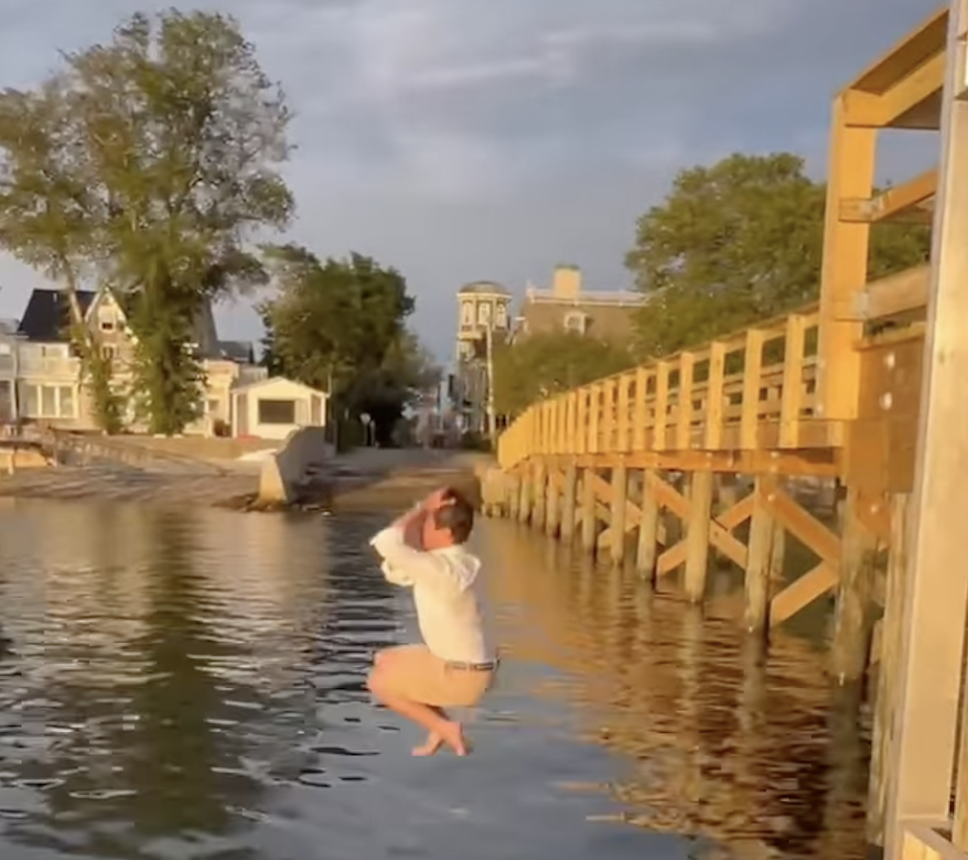 GoLocalProv | VIDEO: Newport’s New Elm Street Pier Opens With a Cannonball Dive
