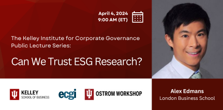 Indiana Daily Student: Kelley ICG: "Can We Trust ESG Research ...