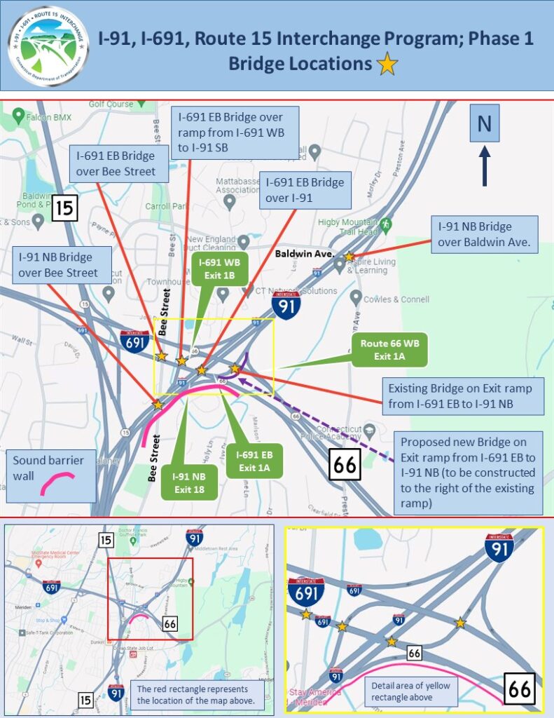 Phase One – In Construction – I-91/I-691/Route 15 Interchange