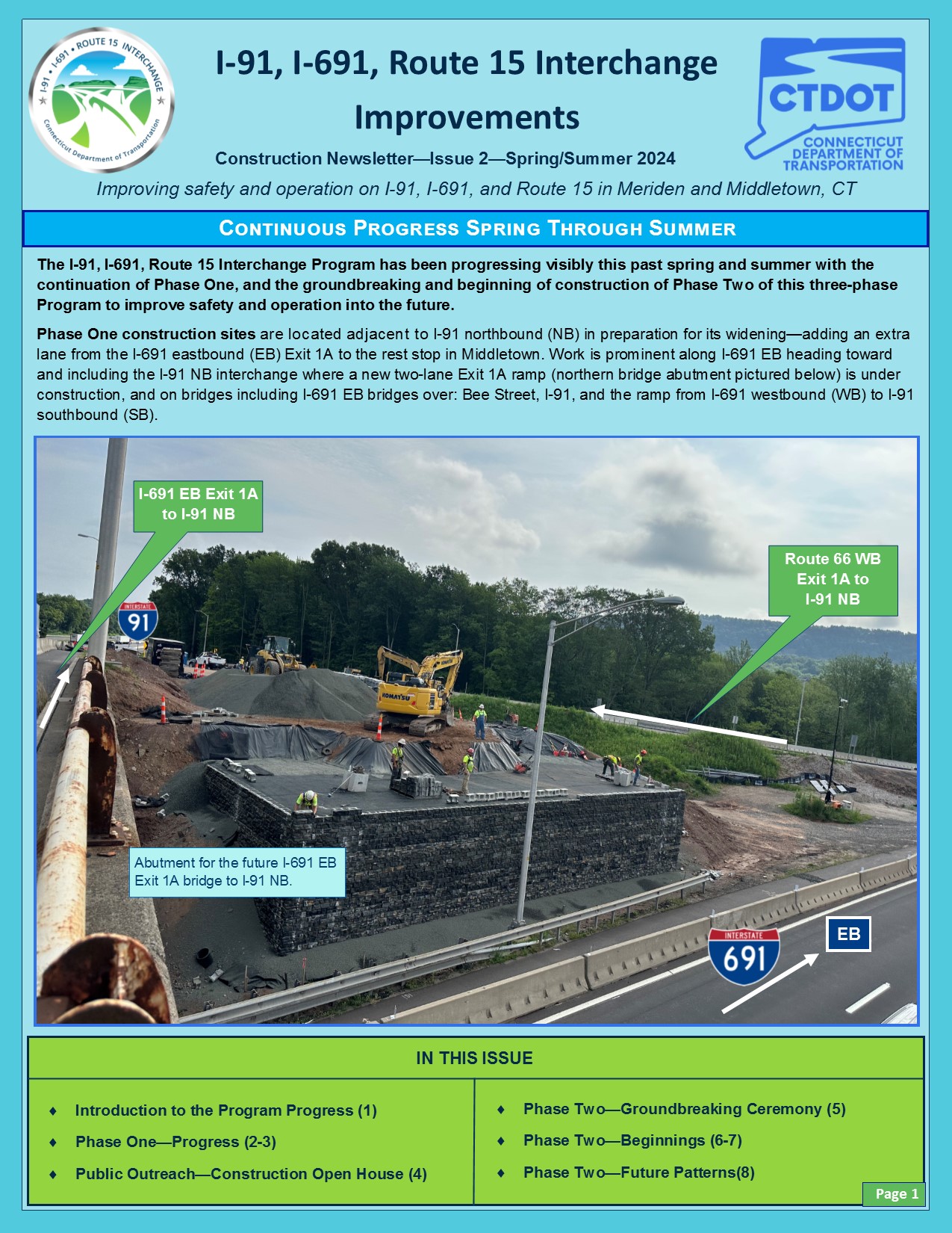 Newsletters – I-91/I-691/Route 15 Interchange