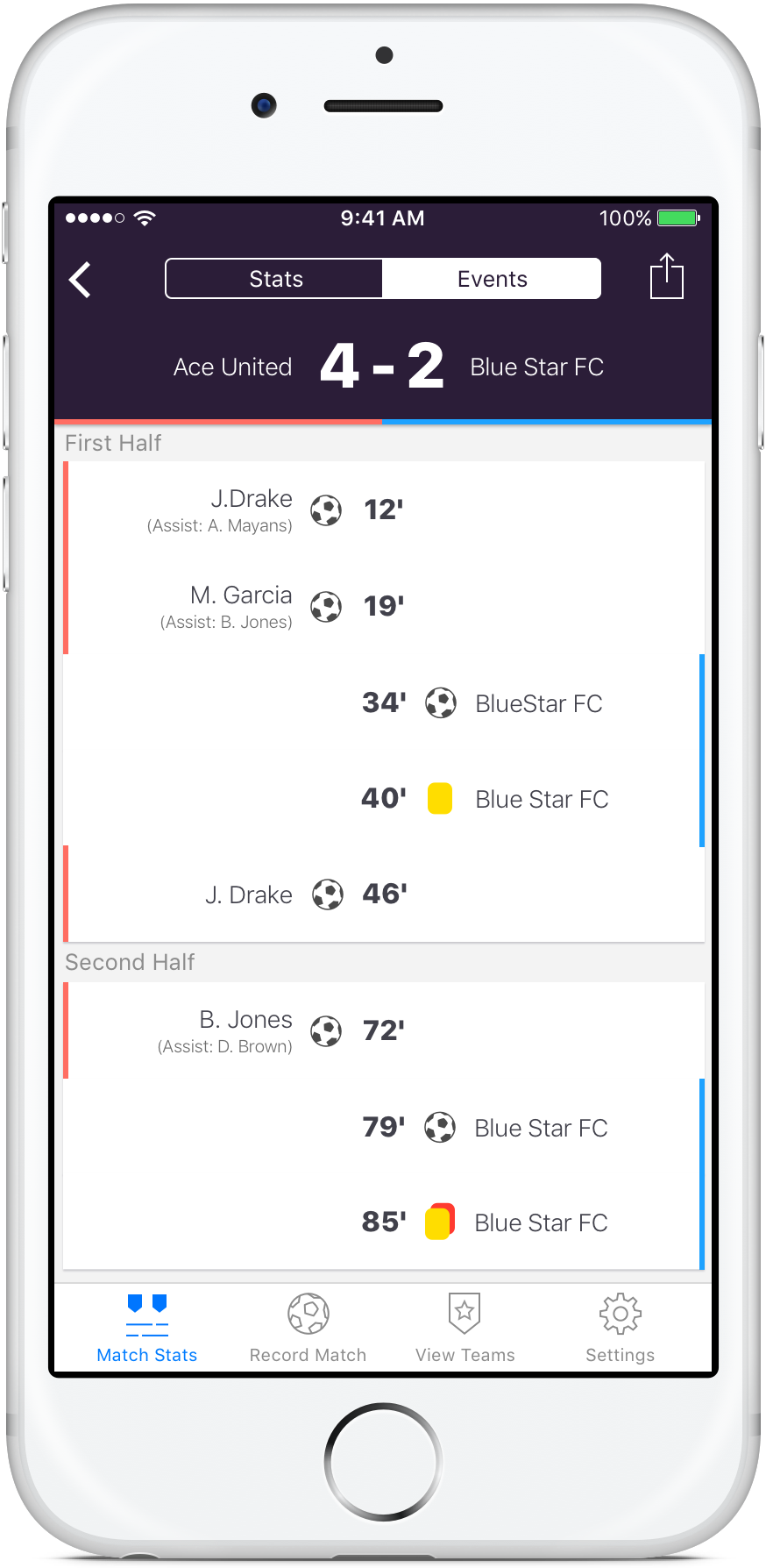 Stat Captain | Soccer Team Stat Tracking App for Coaches