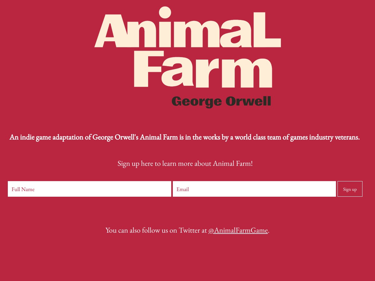 Animal Farm - A game adaptation of Orwell's classic novel