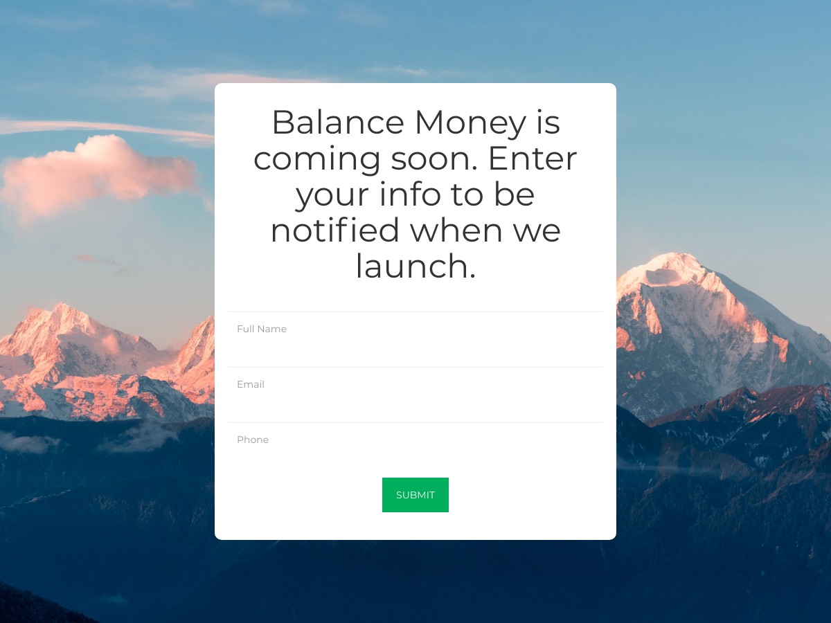 Balance Money