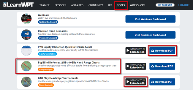 Study Tools | LearnWPT