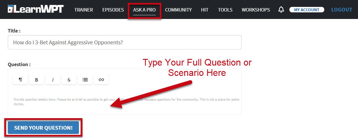 Learn How to Ask a Pro!