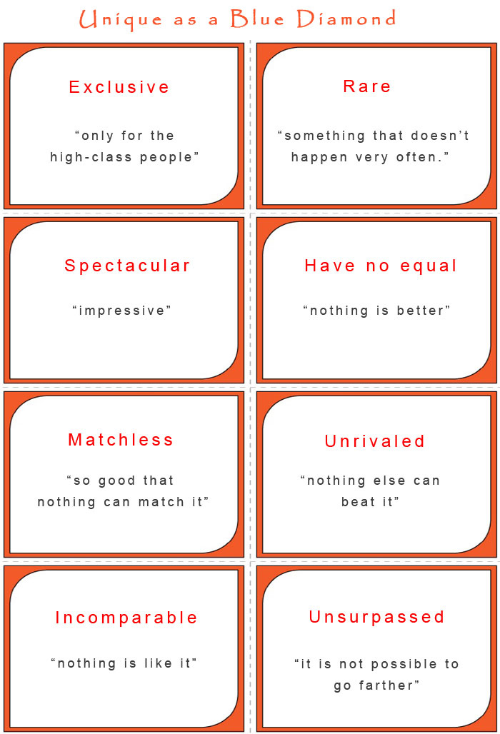 Advanced English Vocabulary 12 Great Ways To Say Unique Learn 