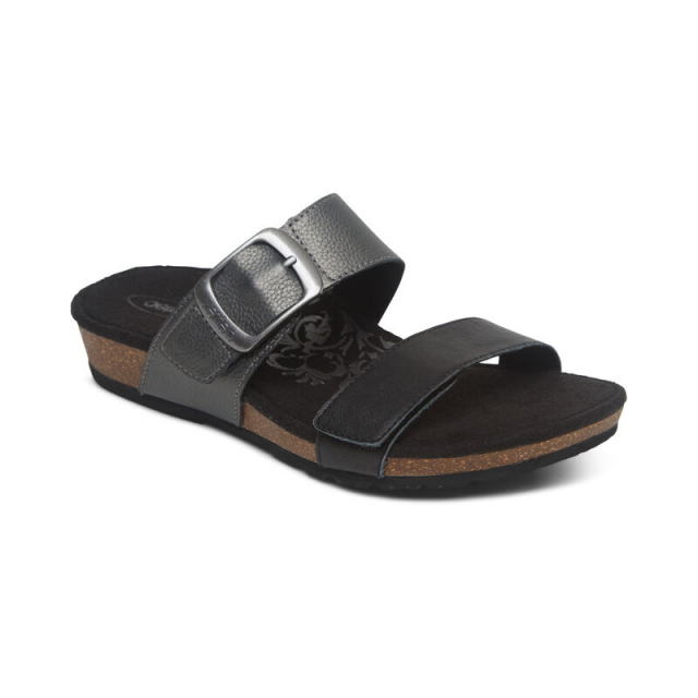 Aetrex / Women's Daisy Adjustable Slide - Black