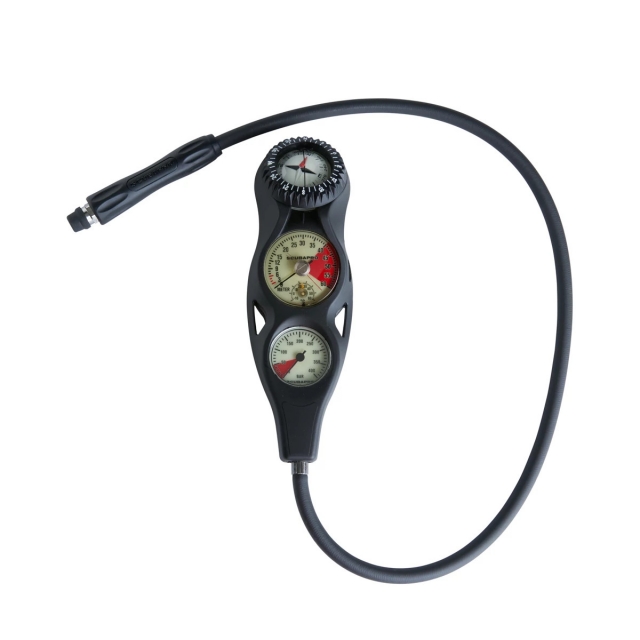 SCUBAPRO / 3-Gauge In-line Dive Console w/ FS-1.5 Compass, Pgbar Dgm
