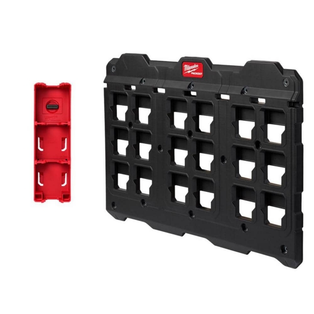 Milwaukee Tool / Packout M18 Battery Rack with Packout Large Wall Plate ...