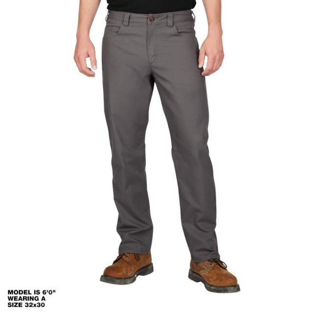Milwaukee Tool / Men's 40 in. x 32 in. Gray Cotton/Polyester/Spandex ...