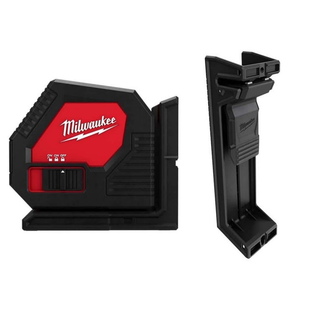 Milwaukee Tool / Alkaline Cross Laser with Laser Track Clip