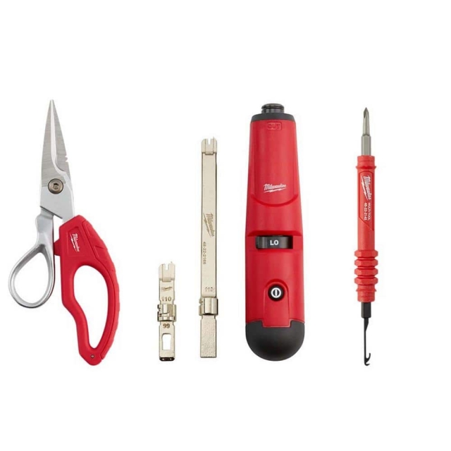 Milwaukee Tool / Electrician Snips and Impacting Punchdown Tool and 4 ...