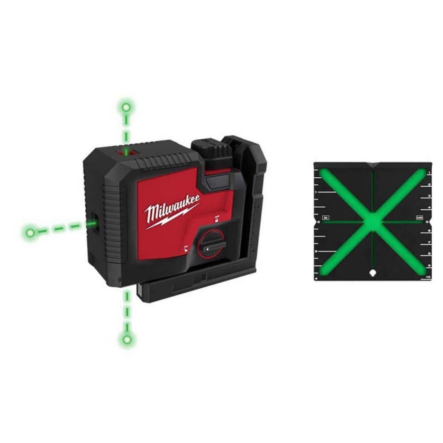 Milwaukee Tool / Green 100 ft. 3-Point Rechargeable Laser Level with ...