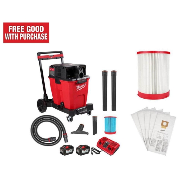 Milwaukee Tool / M18 FUEL 12 Gal. Cordless Dual-Battery Wet/Dry Shop ...