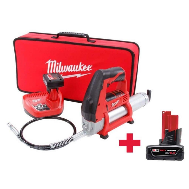 Milwaukee Tool / M12 12V Lithium-Ion Cordless Grease Gun with M12 6.0 ...