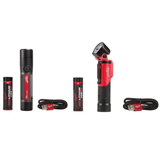 Milwaukee Tool / 800 Lumens LED USB Rechargeable Fixed Focus Flashlight ...