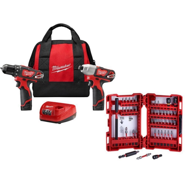 Milwaukee Tool / M12 12V Lithium-Ion Cordless Drill Driver/Impact ...