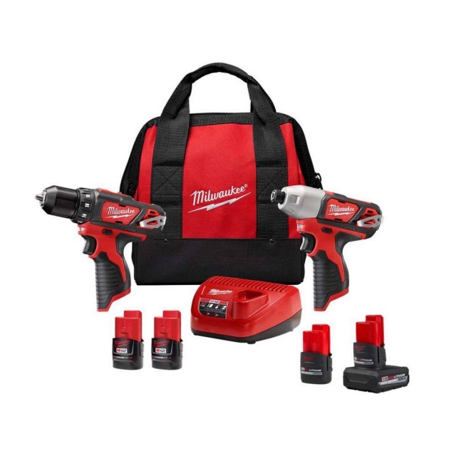 Milwaukee Tool / M12 12-Volt Lithium-Ion Cordless 2-Tool Combo Kit with ...