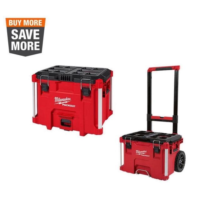 Milwaukee Tool / Packout Rolling Box and XL Tool Box, Red