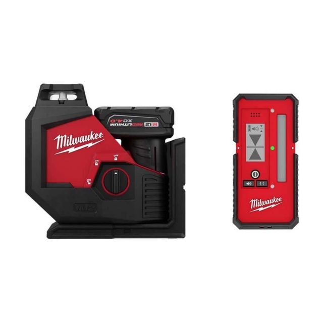 Milwaukee Tool / M12 Green 360-Degree Single Plane Laser Kit with 165 ...