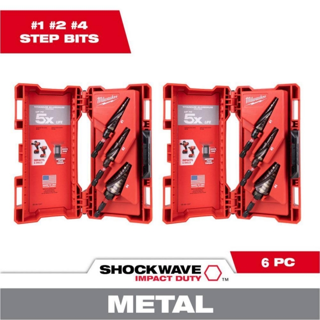 Milwaukee Tool / SHOCKWAVE Impact Duty Titanium Step Bit Kit (6-Piece)