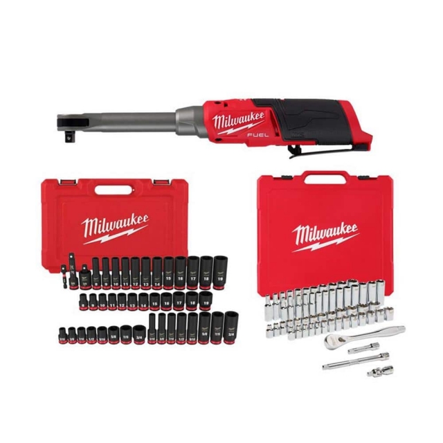 Milwaukee Tool / M12 FUEL 12-Volt Lithium-Ion 3/8 in. Extended Reach Cordless Ratchet with ...