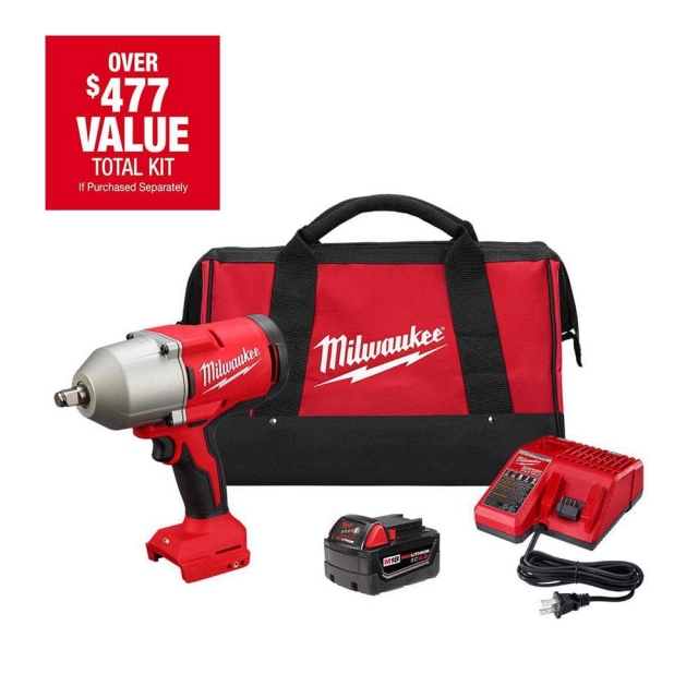 Milwaukee Tool / M18 18V Lithium-Ion Brushless Cordless 1/2 in. Impact ...