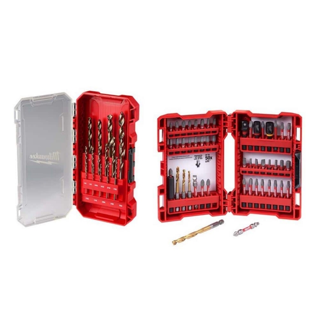 Milwaukee Tool / Cobalt Red Helix Drill Bit Set with SHOCKWAVE Impact ...