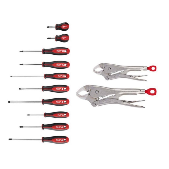 Milwaukee Tool / 7 in. and 10 in. Curve Torque Lock Locking Pliers Set ...