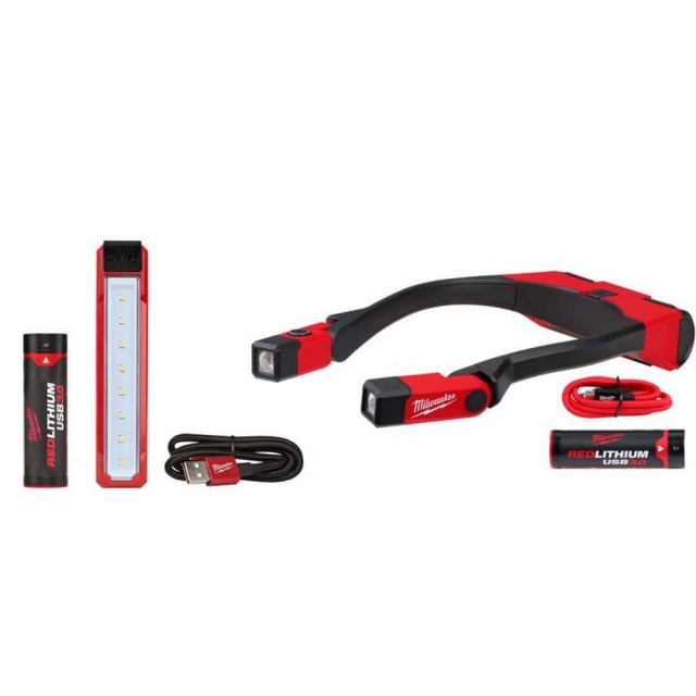 Milwaukee Tool / 400 Lumens LED REDLITHIUM Rechargeable Neck Light and ...