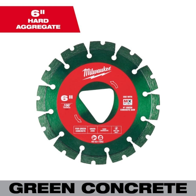 Milwaukee Tool / Green 6 in. x .100 in. Green Concrete Cutting ...